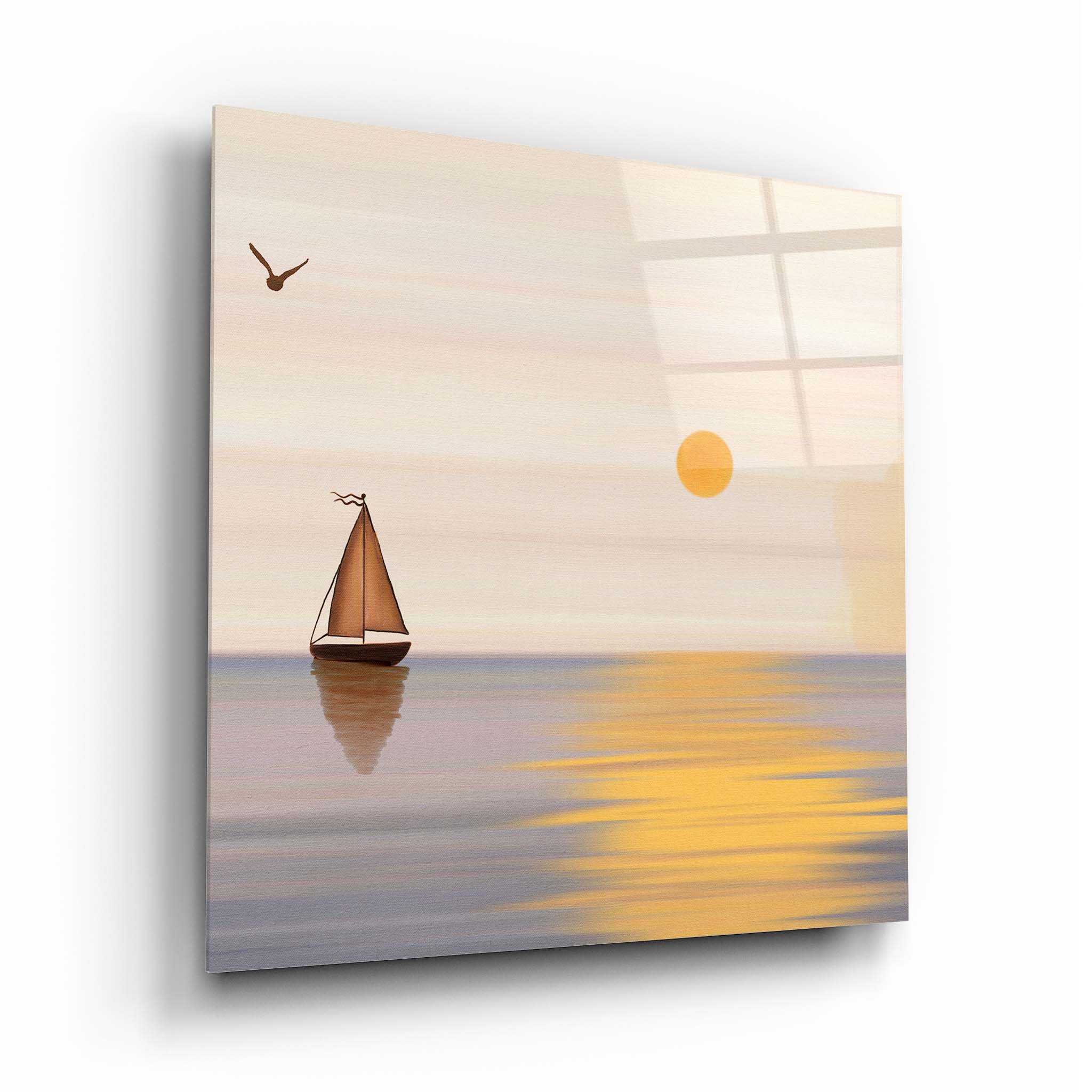 Landscape Sunset Glass Painting – Artchi
