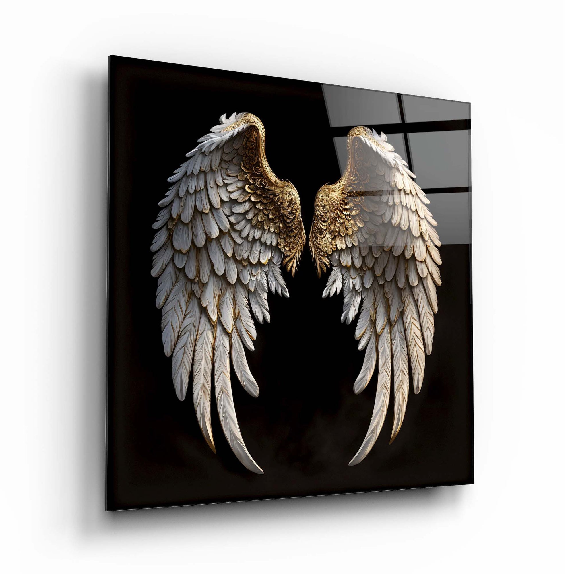 Buy Gold Wing Glass Wall Art | Artchi