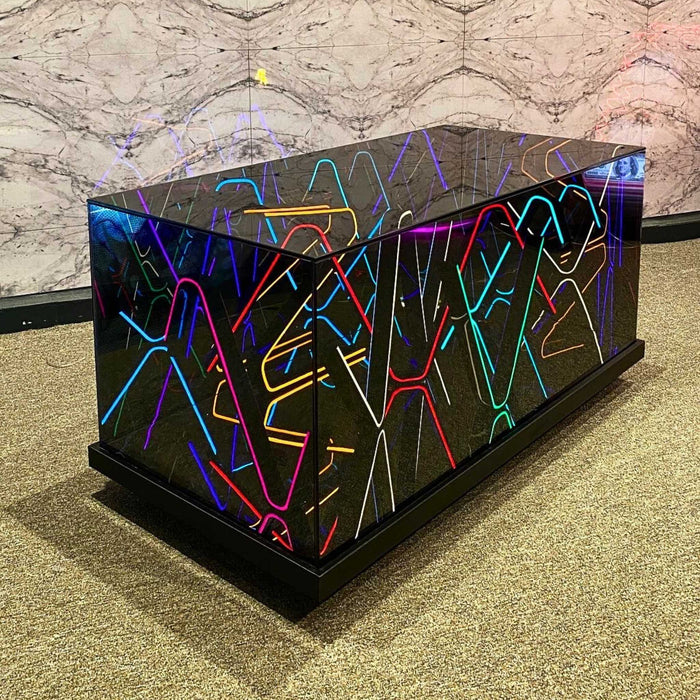 The Artchi's Radiant Neon Coffee Table - Vibrant Elegance