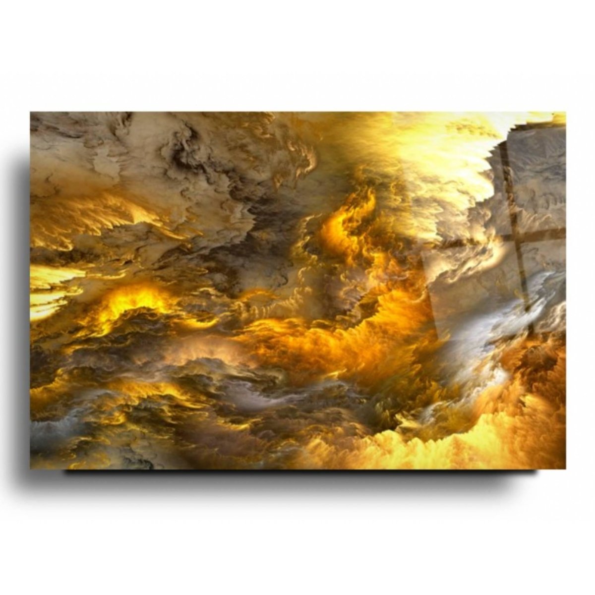 Coloured Cloud Glass Wall Art