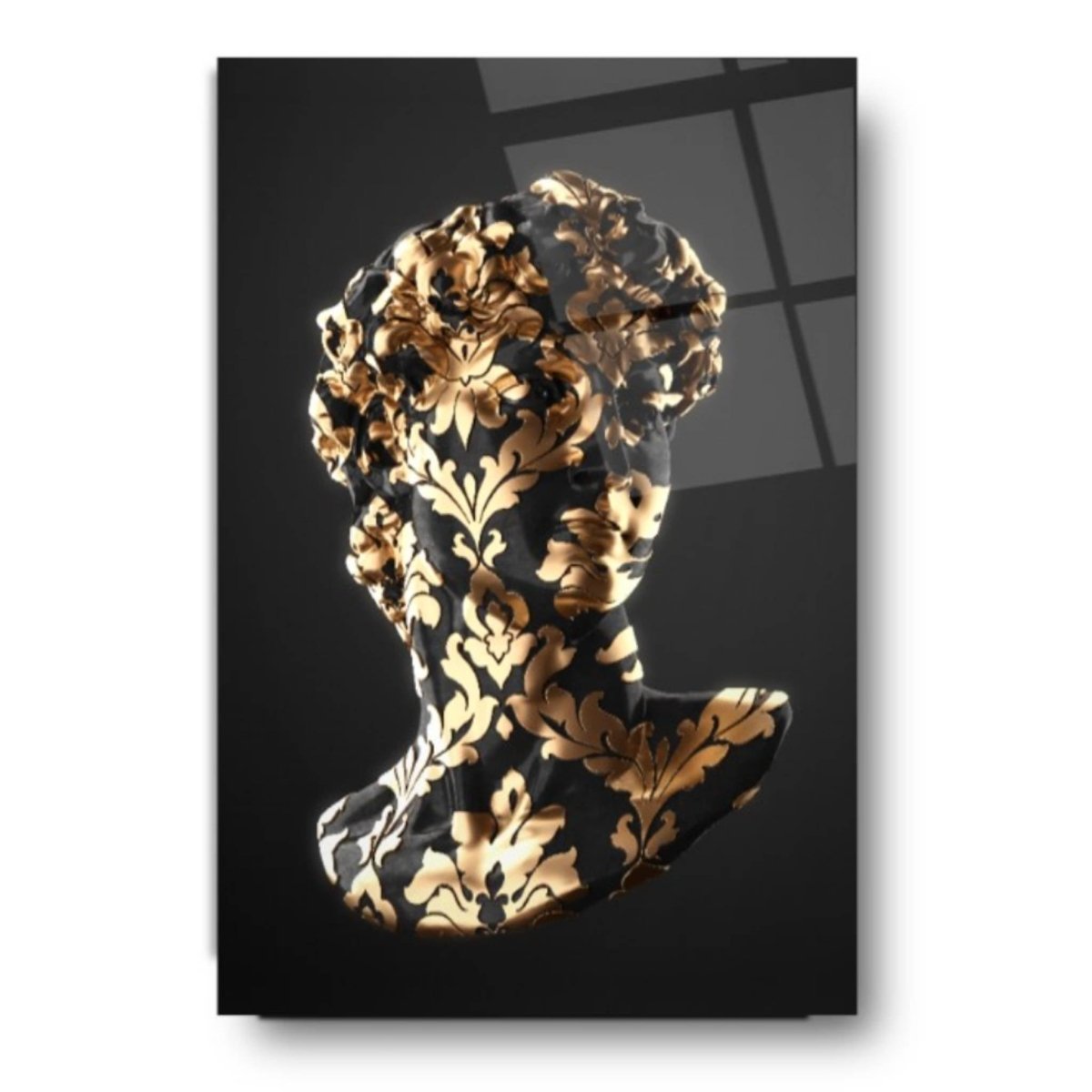 Golden David Glass Wall Art