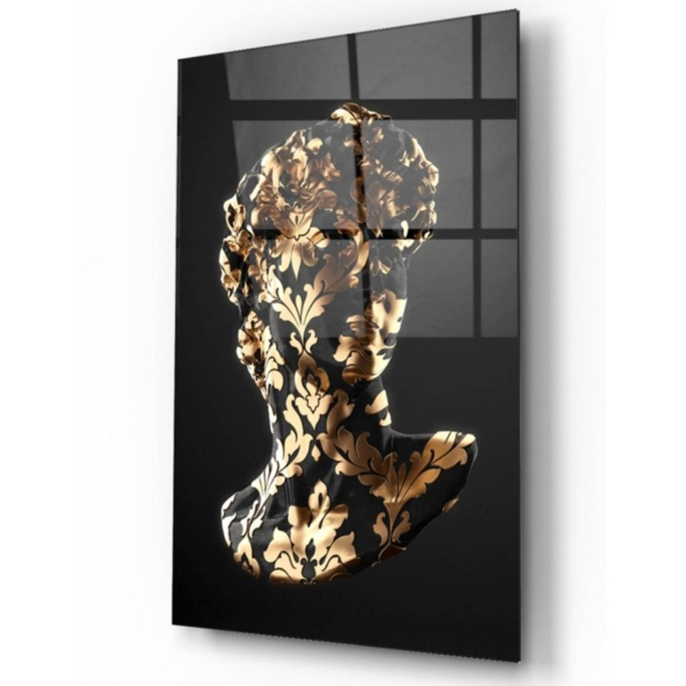 Golden David Glass Wall Art