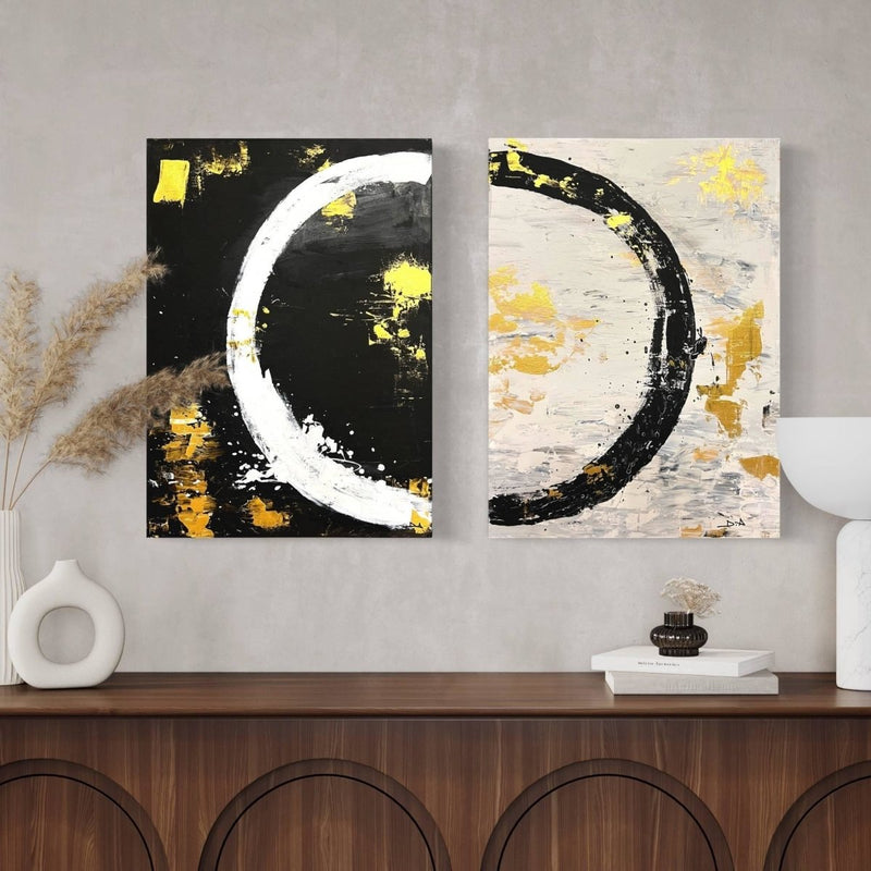 Buy Live and Death Original Painting on Canvas & Set of 2 | Artchi