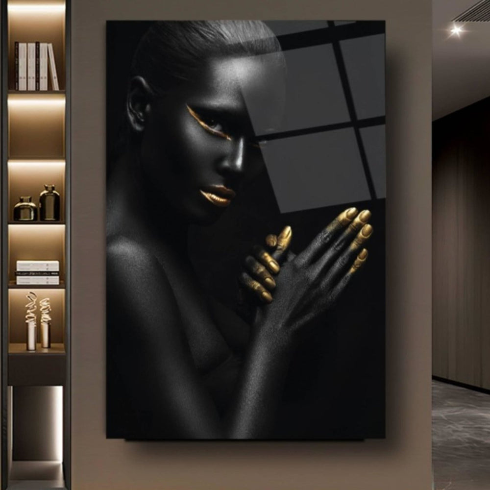 Buy The Golden Hand Glass Wall Art | Artchi